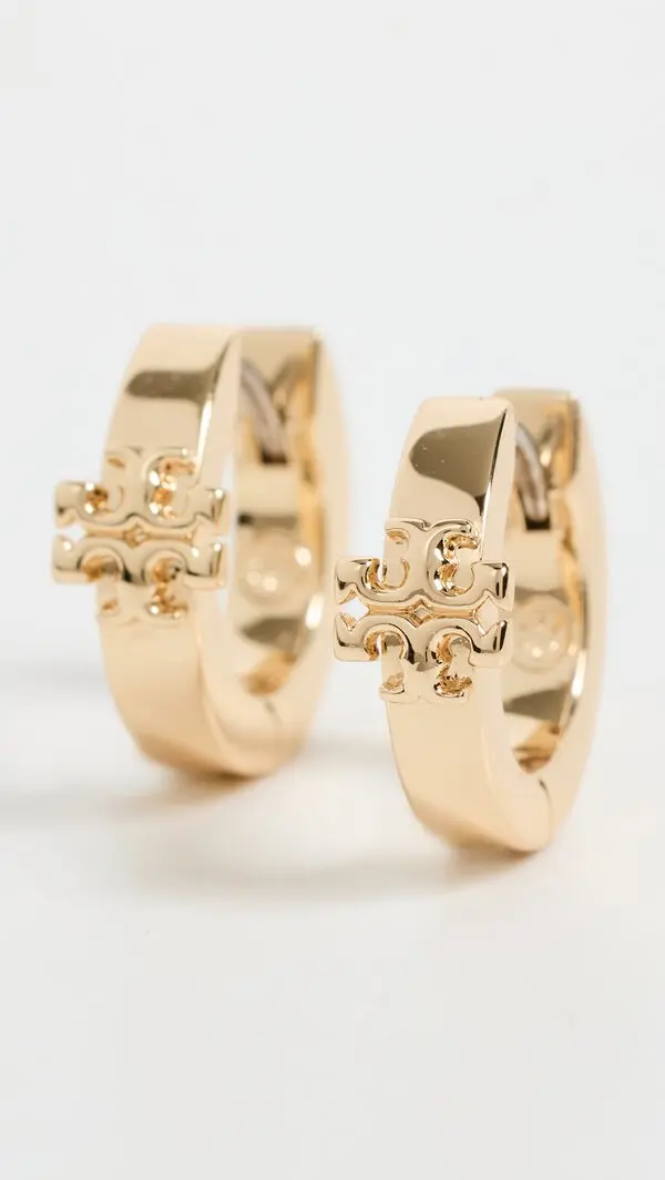Tory Burch Icon Huggie Earrings - Tory Gold