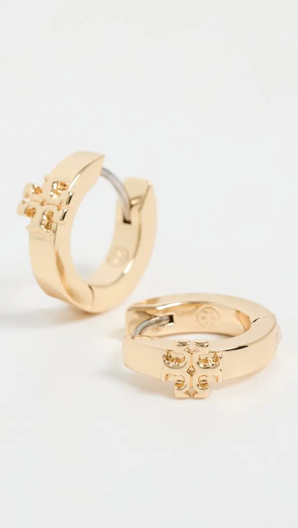 Tory Burch Icon Huggie Earrings - Tory Gold