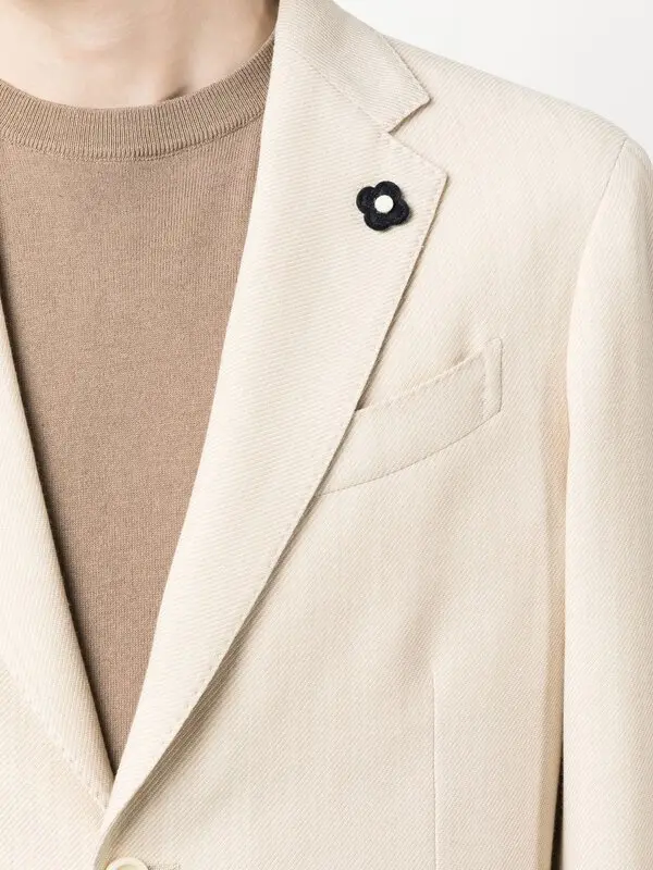 LARDINI Woven Single-breasted Blazer