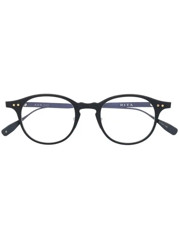 Dita Ash Engraved-logo Glasses - Blue