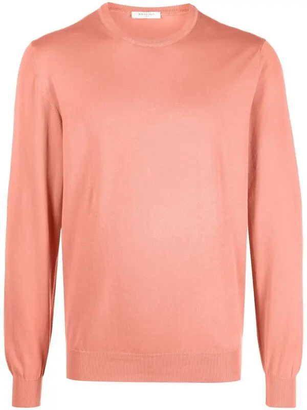 Boglioli Fine Knit Cotton Jumper - Orange