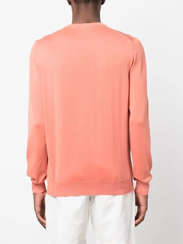 Boglioli Fine Knit Cotton Jumper - Orange