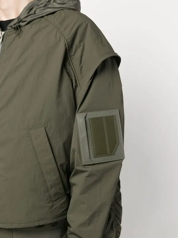 JUUN.J Logo-appliqué Bomber Jacket - Green