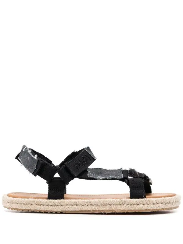 MAISON MARGIELA Patchwork Hiking Sandals - Black