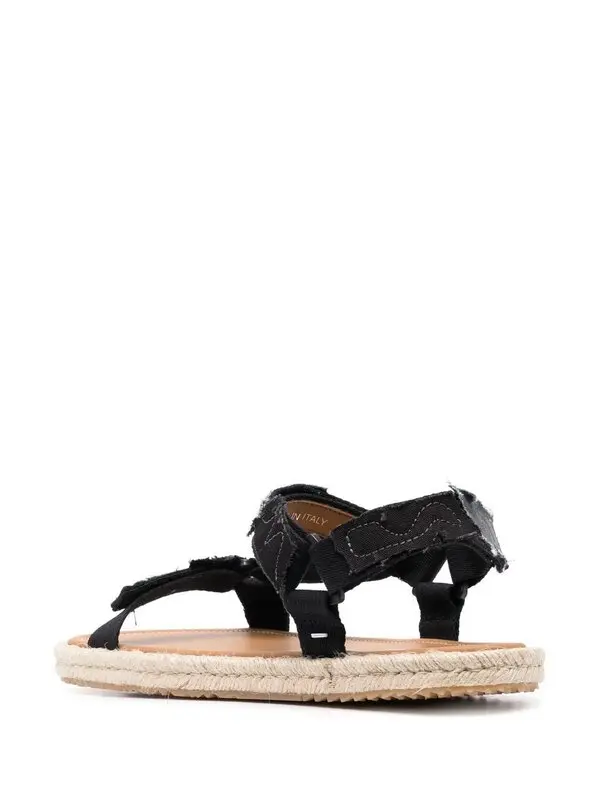 MAISON MARGIELA Patchwork Hiking Sandals - Black