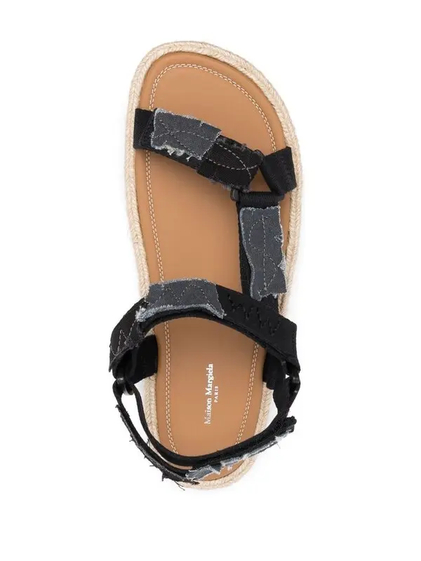 MAISON MARGIELA Patchwork Hiking Sandals - Black
