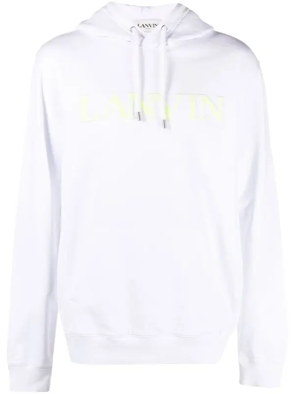 LANVIN Embroidered Logo Hoodie - White