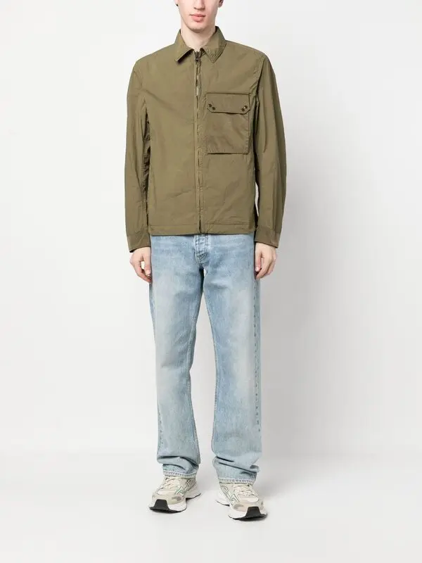 TEN C Zip-fastening Shirt Jacket - Green