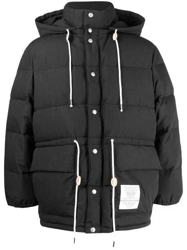 NEIGHBORHOOD Drawstring-fastened Padded Jacket - Black