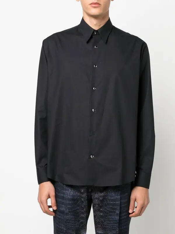 Roberto Cavalli Logo Print Cotton Shirt
