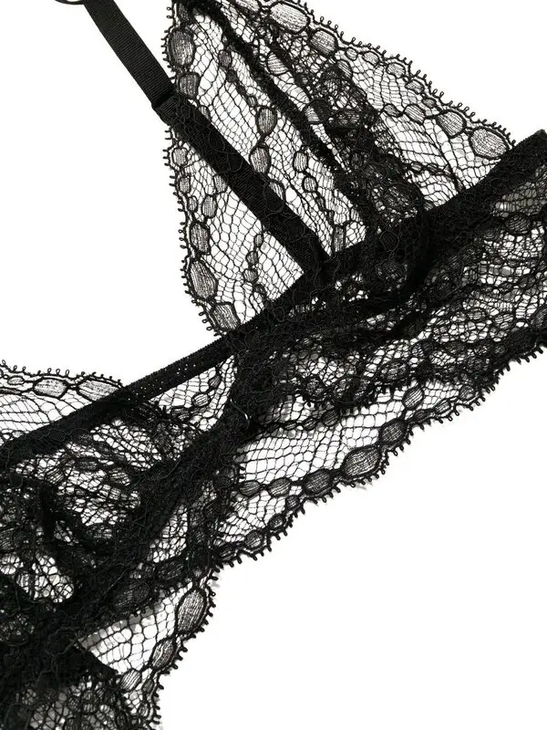 Kiki De Montparnasse Mon Cheri Lace Soft Bra - Black