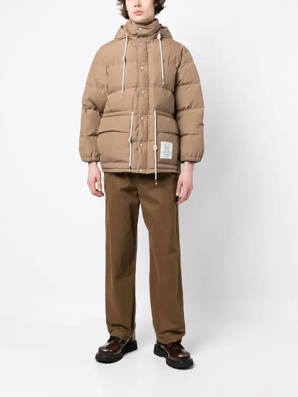 NEIGHBORHOOD Logo-patch Padded Jacket - Brown