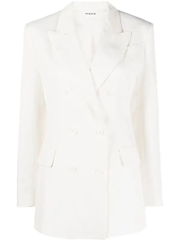 P.a.r.o.s.h Double-breasted Blazer - White