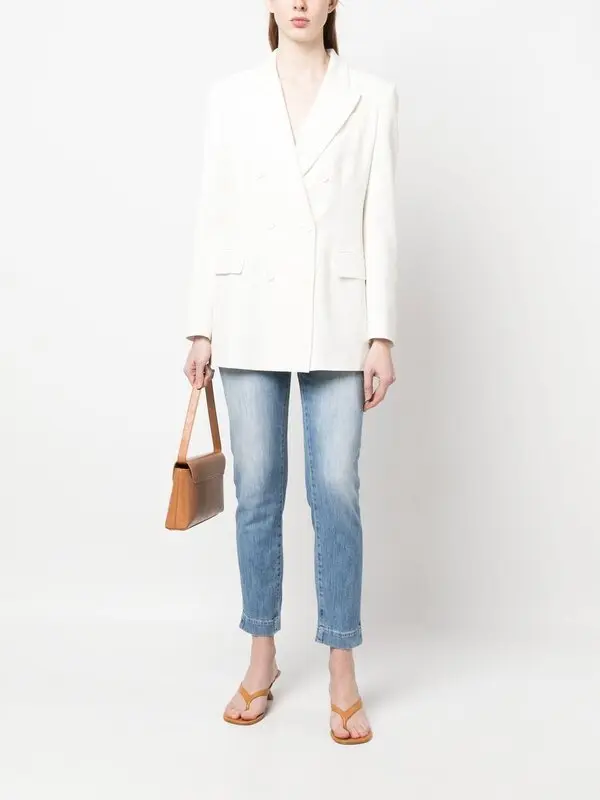 P.a.r.o.s.h Double-breasted Blazer - White
