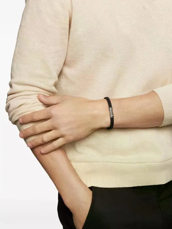 David Yurman Sterling Chevron Braided Bracelet - Silver