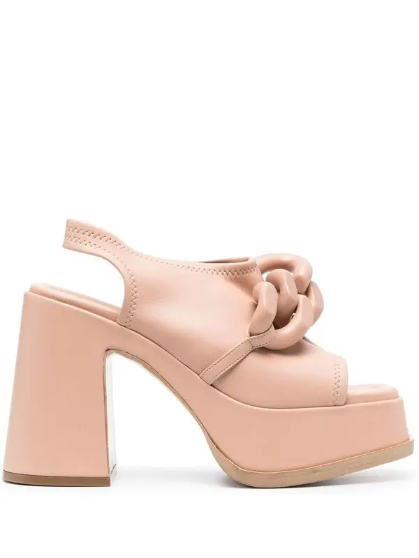 Stella McCartney 125mm Chain-link Block Heel Sandals
