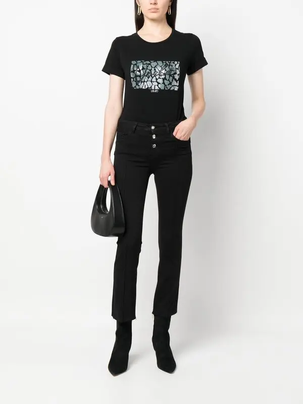 Liu Jo Cotton/modal Blend Cropped Jeans