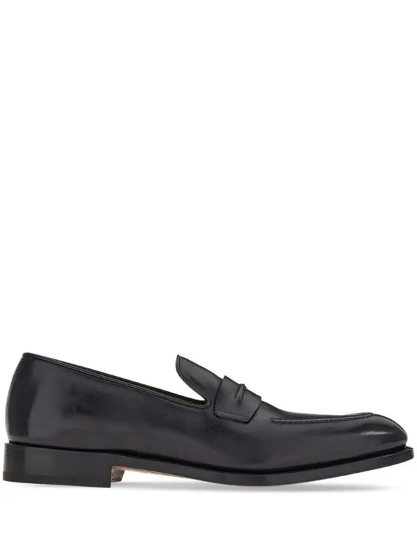 FERRAGAMO Slip-on Leather Penny Loafers