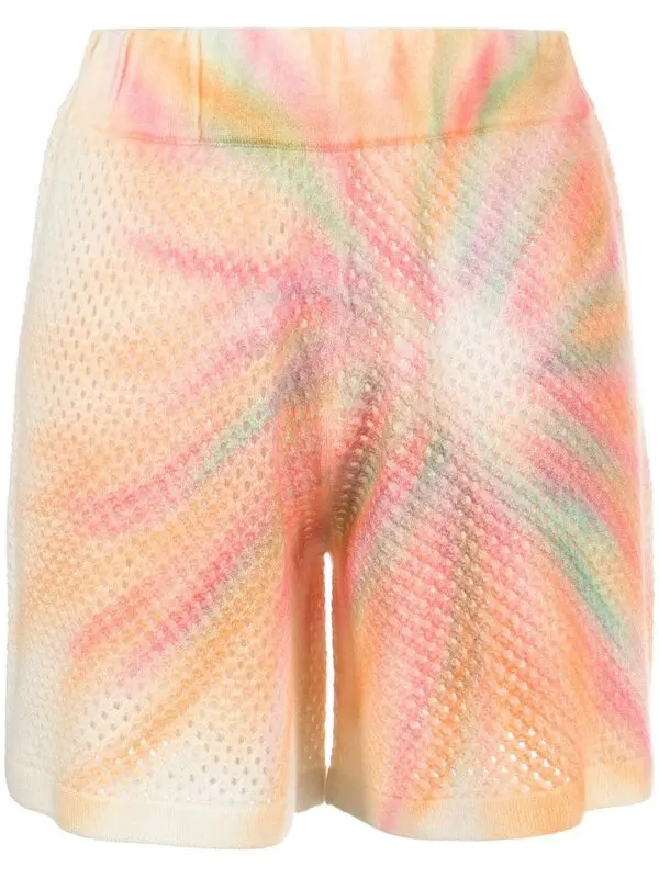 CANESSA Knitted Cashmere Shorts - Pink