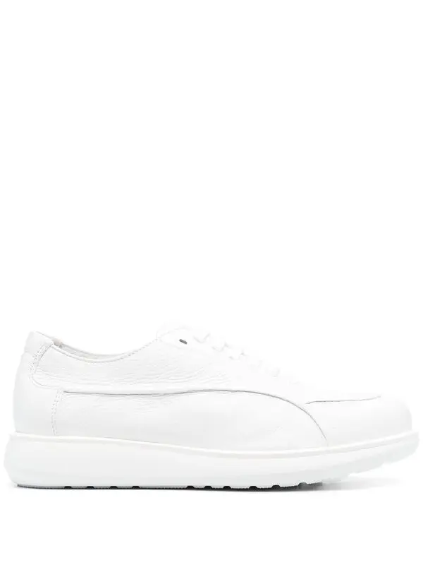Giorgio Armani Lace-up Low-top Leather Sneakers