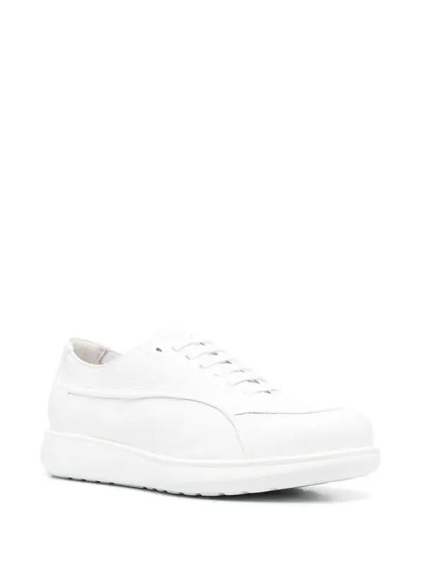 Giorgio Armani Lace-up Low-top Leather Sneakers