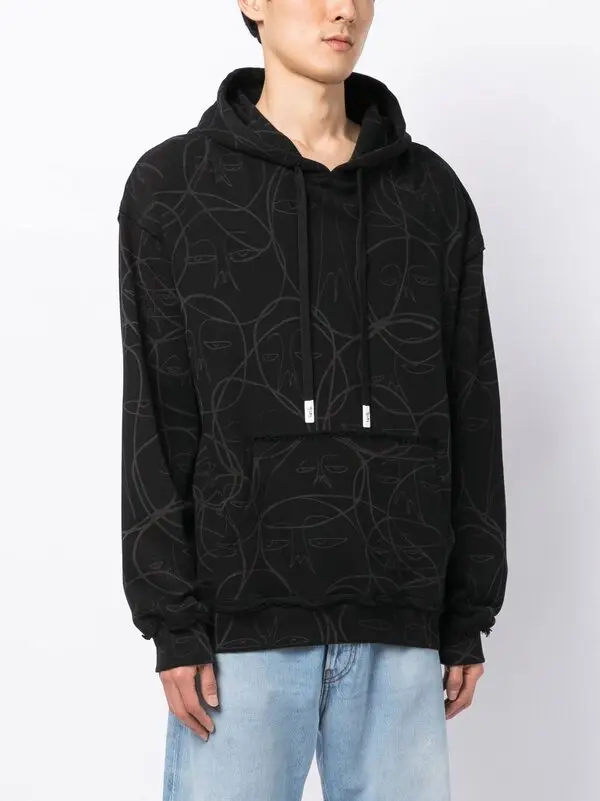 HACULLA. Laser Printed Hoodie - Black