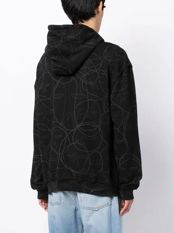 HACULLA. Laser Printed Hoodie - Black