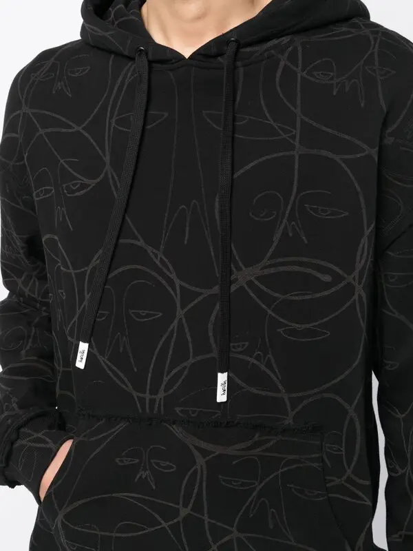 HACULLA. Laser Printed Hoodie - Black