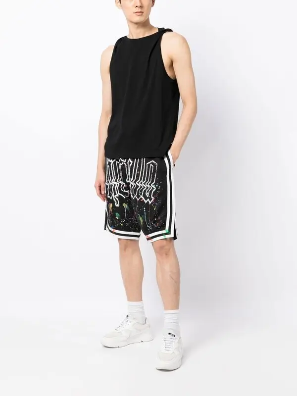 HACULLA. Paint-splatter Logo Shorts - Black
