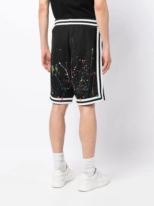 HACULLA. Paint-splatter Logo Shorts - Black
