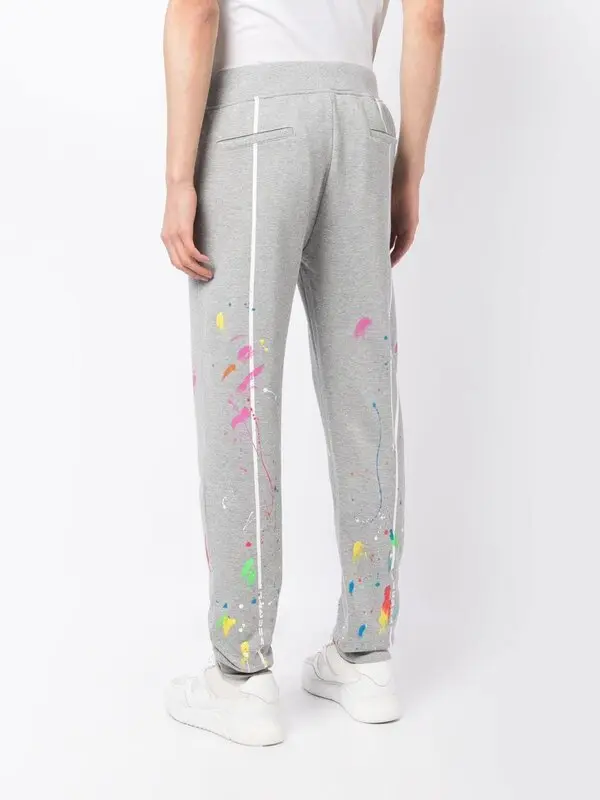 HACULLA. Paint-splatter Drawstring Track Pants - Grey