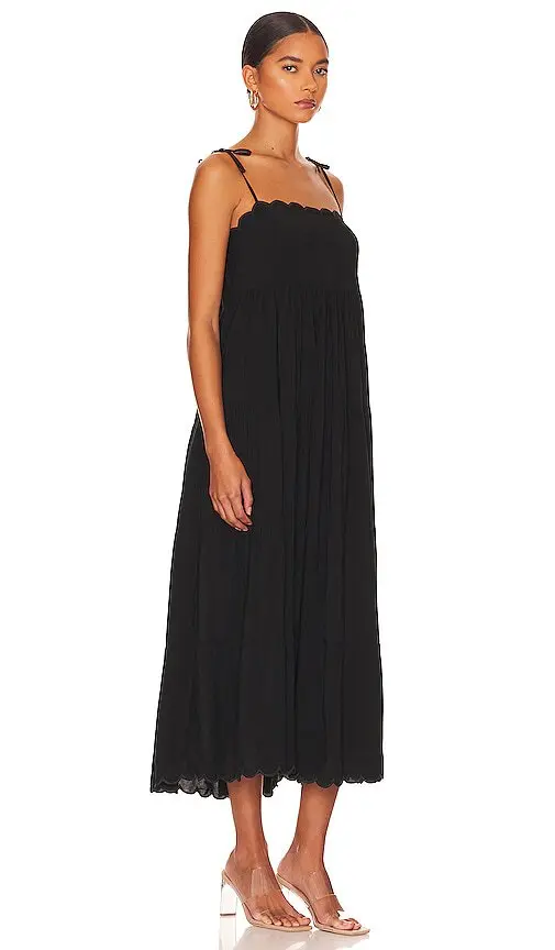 emerald green midi dress with sleeves Claudia Midi Dress in Ambra Emerald