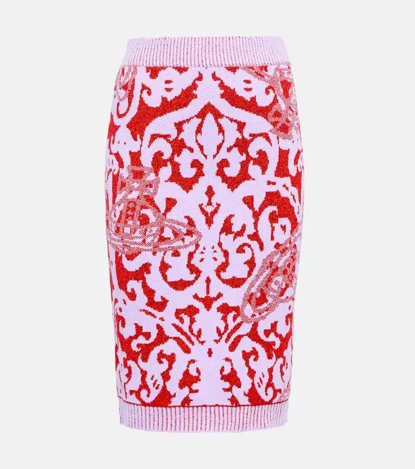 VIVIENNE WESTWOOD Iron Orb Jacquard Midi Skirt - Multicoloured