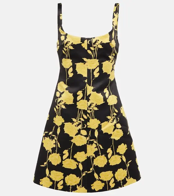 EMILIA WICKSTEAD Talia Floral Taffeta Faille Minidress - Multicoloured