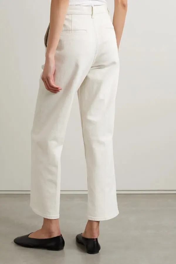 Theory High-rise Wide-leg Jeans - Ivory