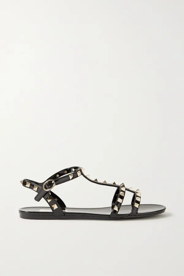 Valentino Garavani Rockstud Rubber Sandals - Black