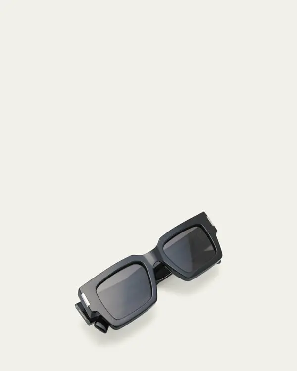 Saint Laurent Rectangle Acetate Sunglasses - Black