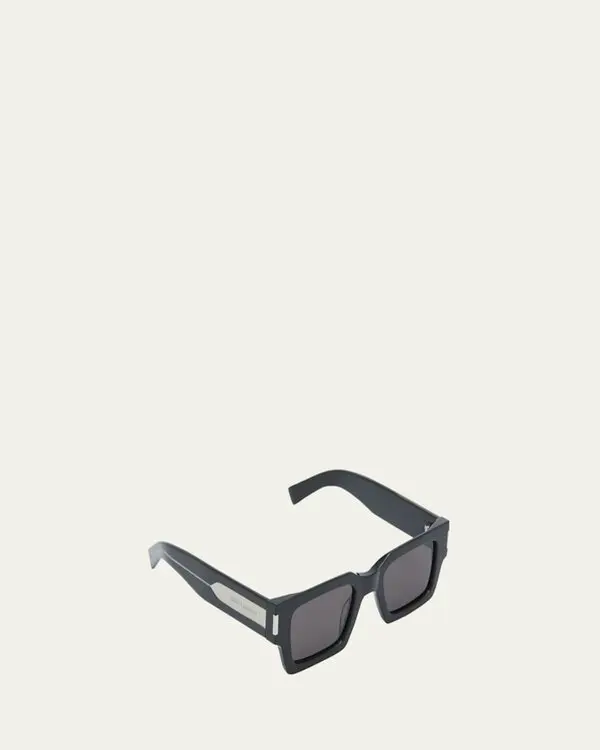 Saint Laurent Rectangle Acetate Sunglasses - Black