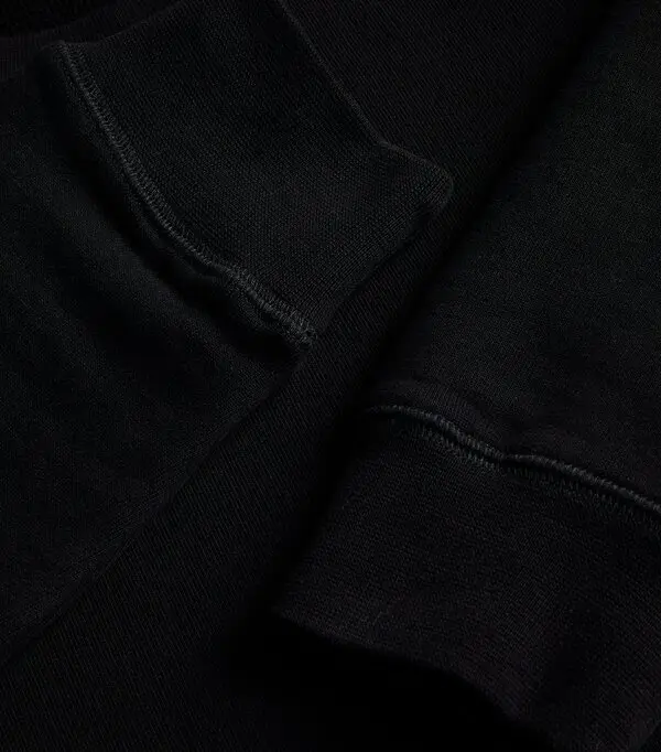 Sunspel Cotton Loopback Sweatshirt - Black