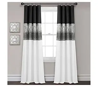 LUSH DECOR Night Sky Blackout Window Curtain Single42x84 B Y - One-color