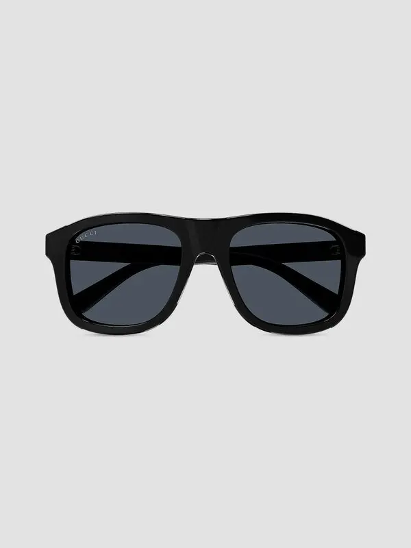 Gucci 80s Monocolor 54mm Acetate Pilot Sunglasses