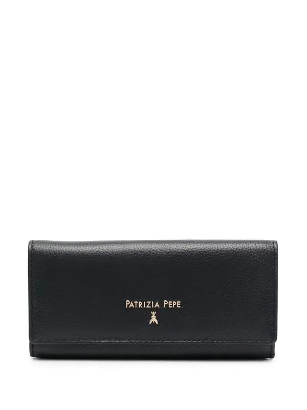 Patrizia Pepe Leather Logo-detail Purse - Black