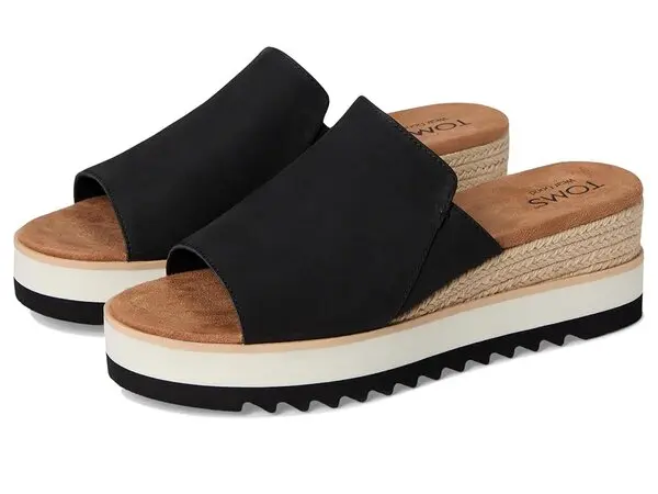 Toms Diana Mule Platform Heels - Black