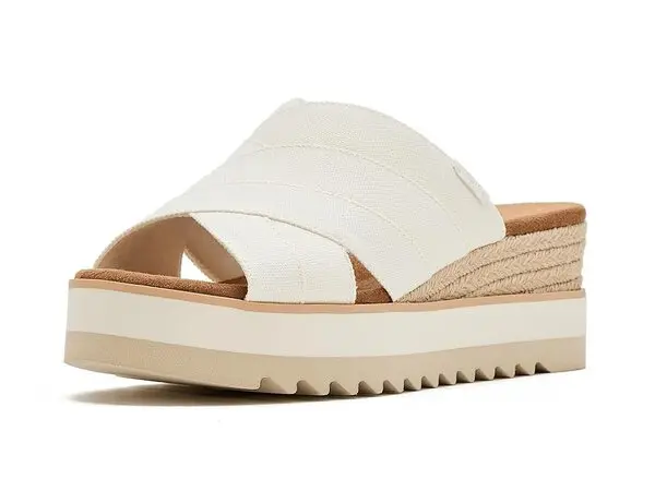 Toms Diana Mule Platform Heels - White