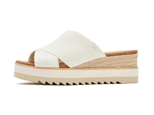 Toms Diana Mule Platform Heels - White
