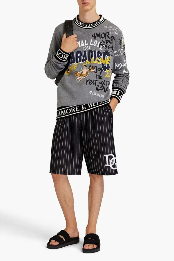 Dolce & Gabbana Printed French Cotton Terry Sweatshirt