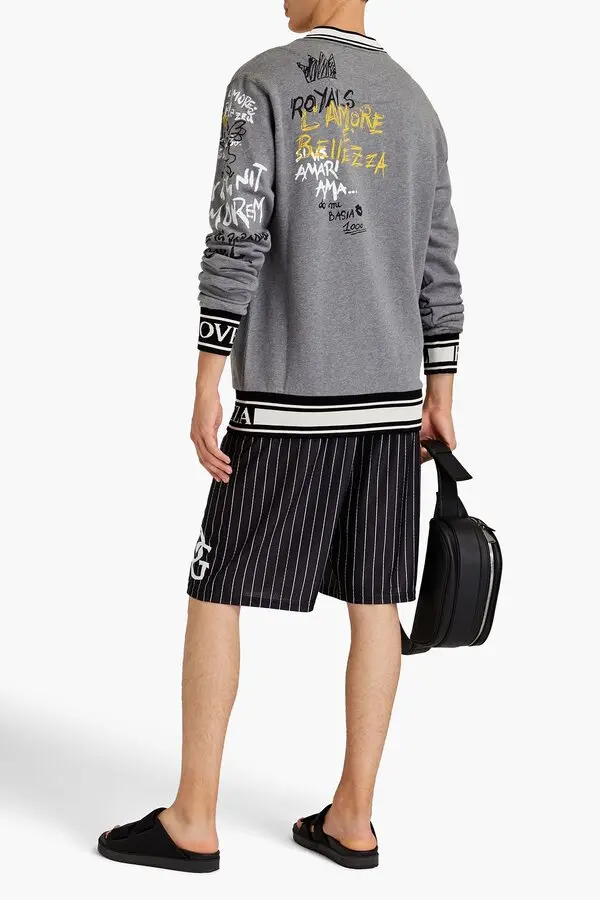 Dolce & Gabbana Printed French Cotton Terry Sweatshirt