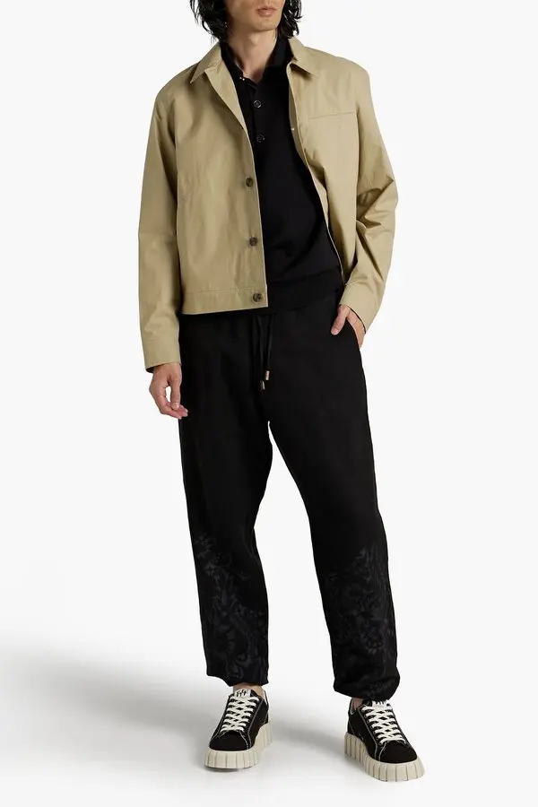 Etro Printed Linen, Wool And Cottonblend Sweatpants