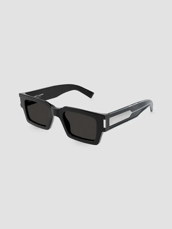 Saint Laurent Naked Wirecore 50mm Rectangular Sunglasses - Black