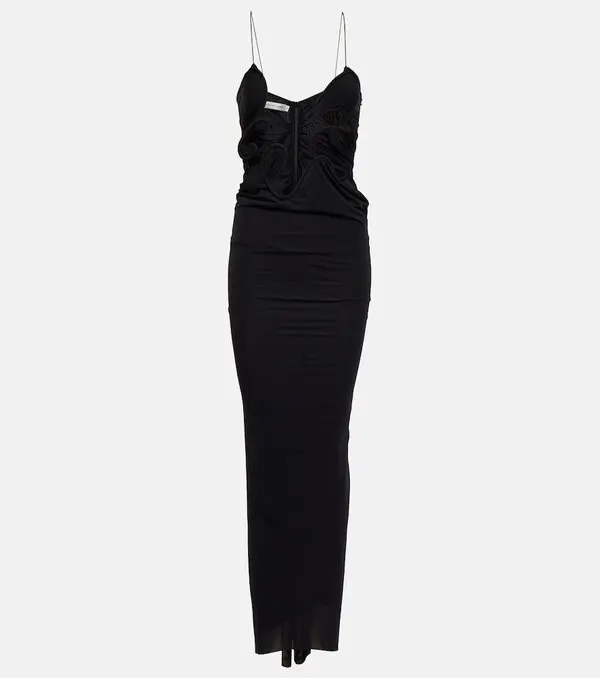 Christopher Esber Molded Venus Jersey Maxi Dress - Black